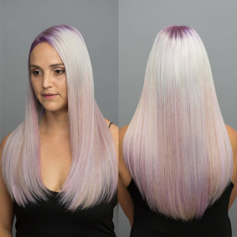 Tape-In Extensions: Iridescent Lavender + Shadow Root - hairtalk extensions